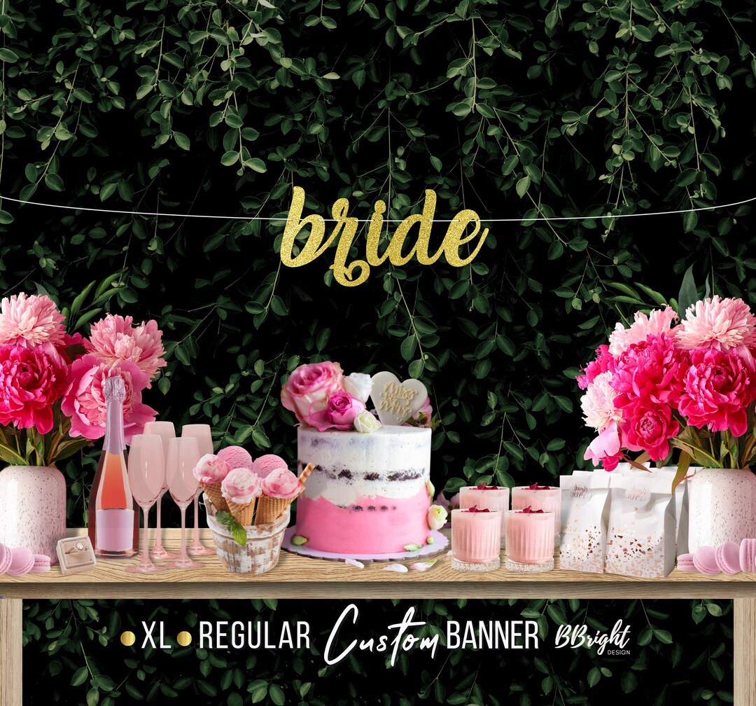 XL Bride Banner Bridal Shower Banner Bride to Be Banner Custom Bridal ...