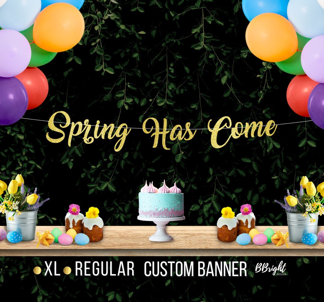 XL Spring Custom Banner Easter Banner Passover Banner Easter ...