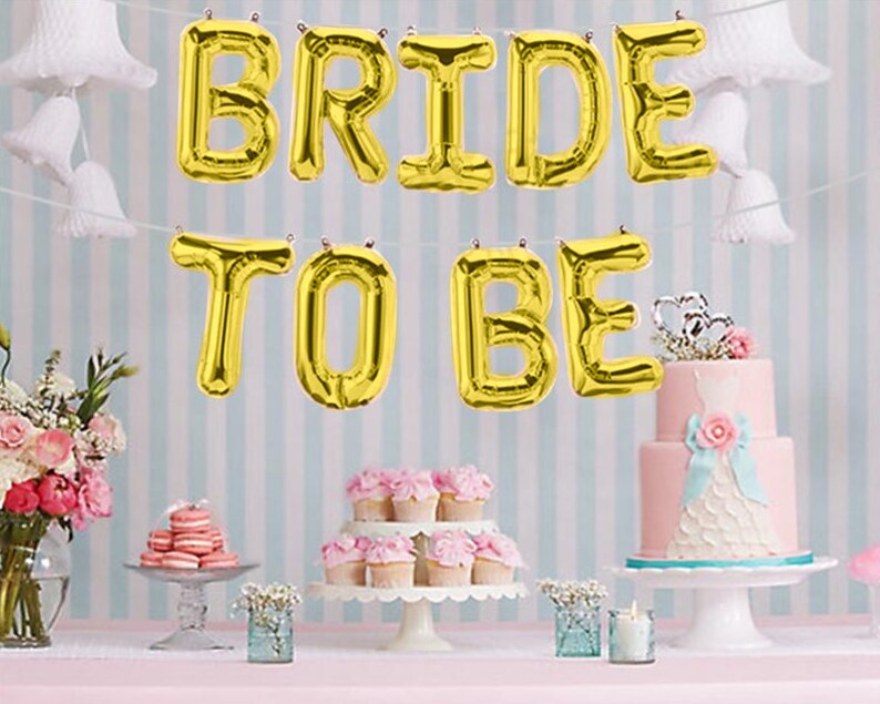 Gold Sparkle Bridal Shower Balloons Bride to Be Balloons - Etsy