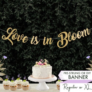 Love is in Bloom Banner Bridal Shower Banner Custom Sign Wildflower ...