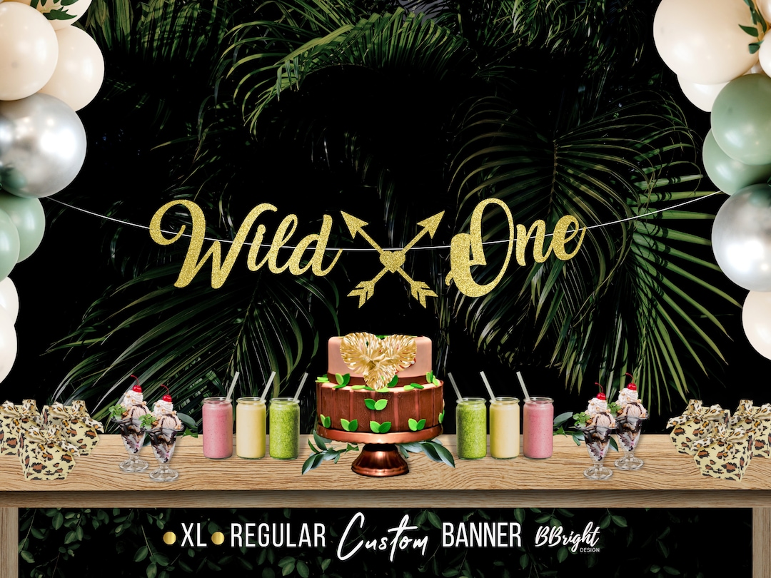 Custom Wild One Banner With Arrows and Heart Custom Birthday Sign 1st ...