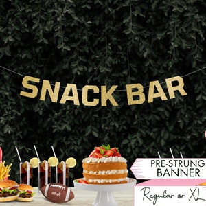 Custom Snack Bar Banner Food Sign Football Banner Sports Theme Football ...