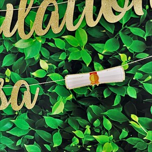 Personalized Congratulations Graduation Glitter Banner W/ Cap and ...