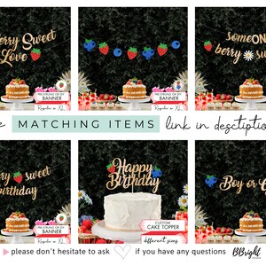 A Berry Sweet Bridal Shower Banner Custom Sign Berry Bridal Shower Sign ...