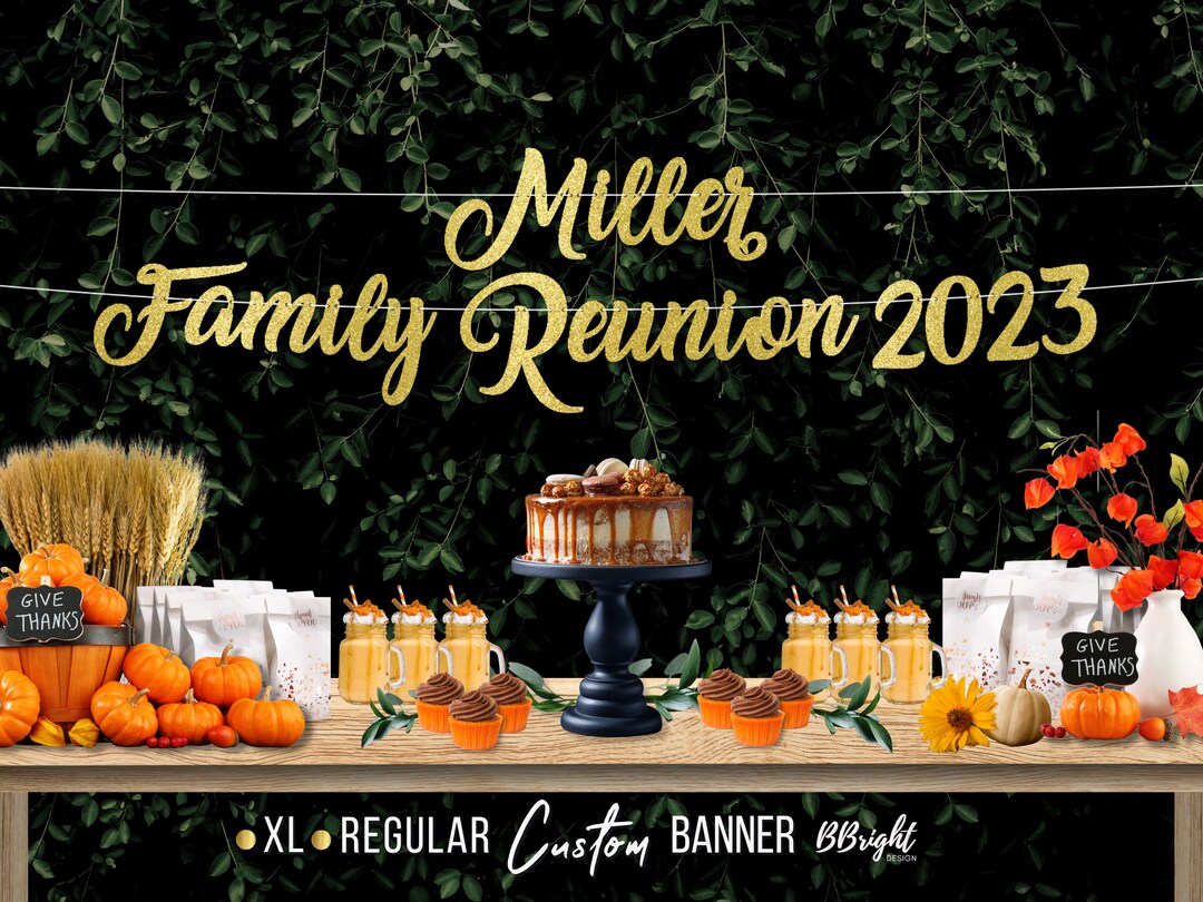 Personalized Family Reunion Banner Family Reunion Banner Custom Family ...