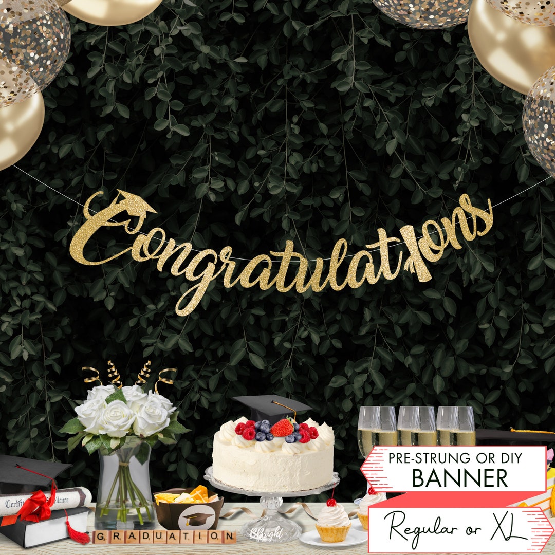 Congratulations Graduation Banner Custom Sign Graduation Sign ...