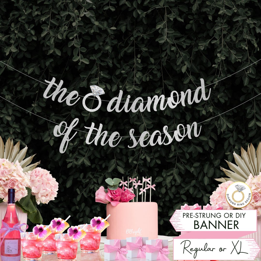 Bachelorette Banner the Diamond of the Season Garland Bridgerton Decor ...