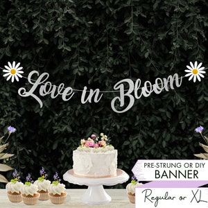 Love in Bloom Banner Bridal Shower Banner Custom Sign Daisy Bridal ...