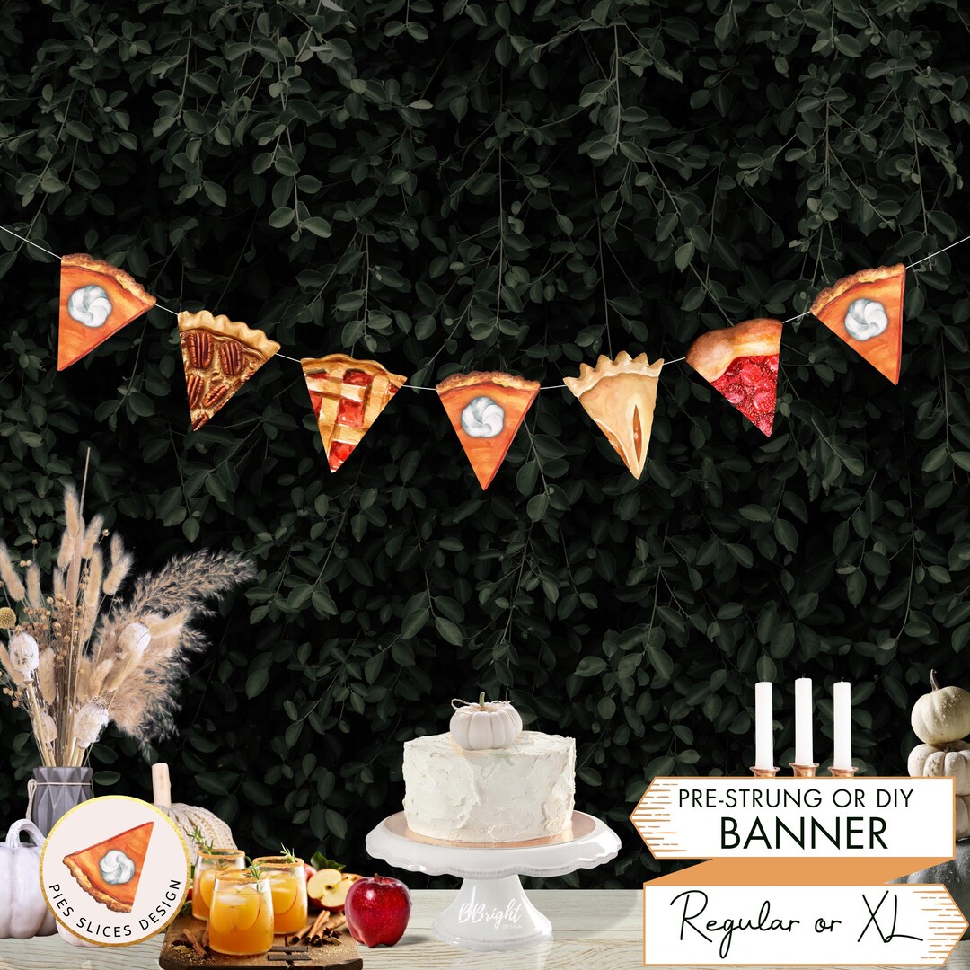 Pie Garland Baby Shower Banner Thanksgiving Baby Shower Sign Cutie Pie ...