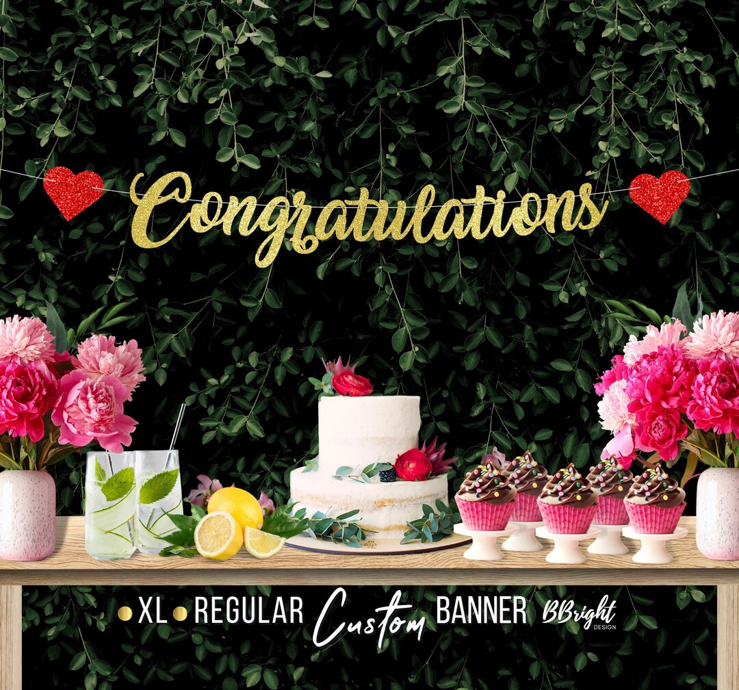 Congratulations Wedding Banner Welcome Wedding Banner Anniversary ...