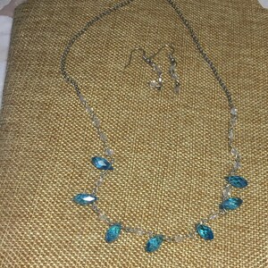 Ice Blue Crystal Necklace and Earrings Set! - Etsy