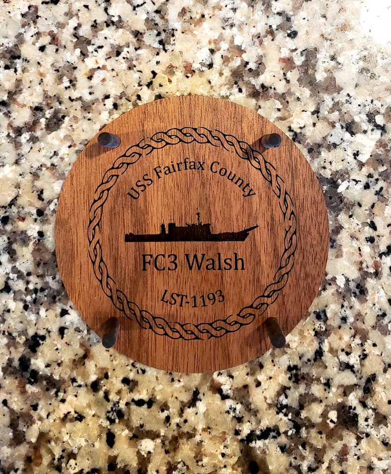 USS Fairfax County LST-1193 Coaster Set - Etsy