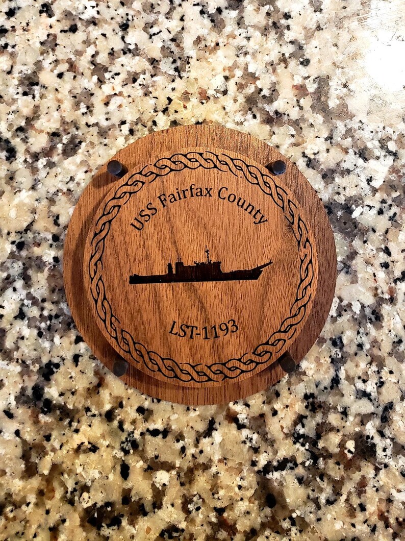 USS Fairfax County LST-1193 Coaster Set - Etsy
