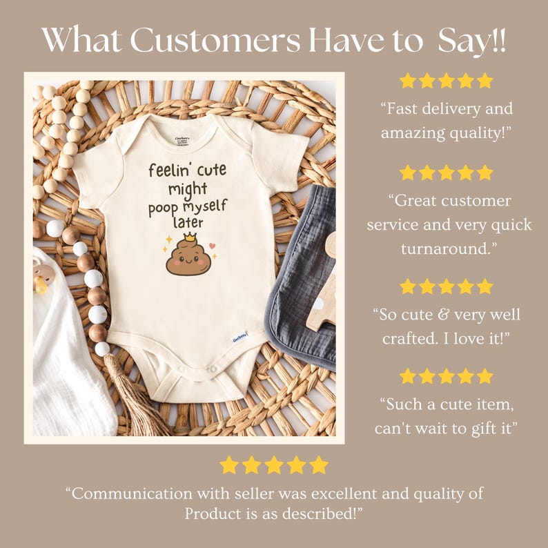 Cute Onesie® Funny Baby Onesie® Poop Baby Bodysuit Funny Baby Shower ...