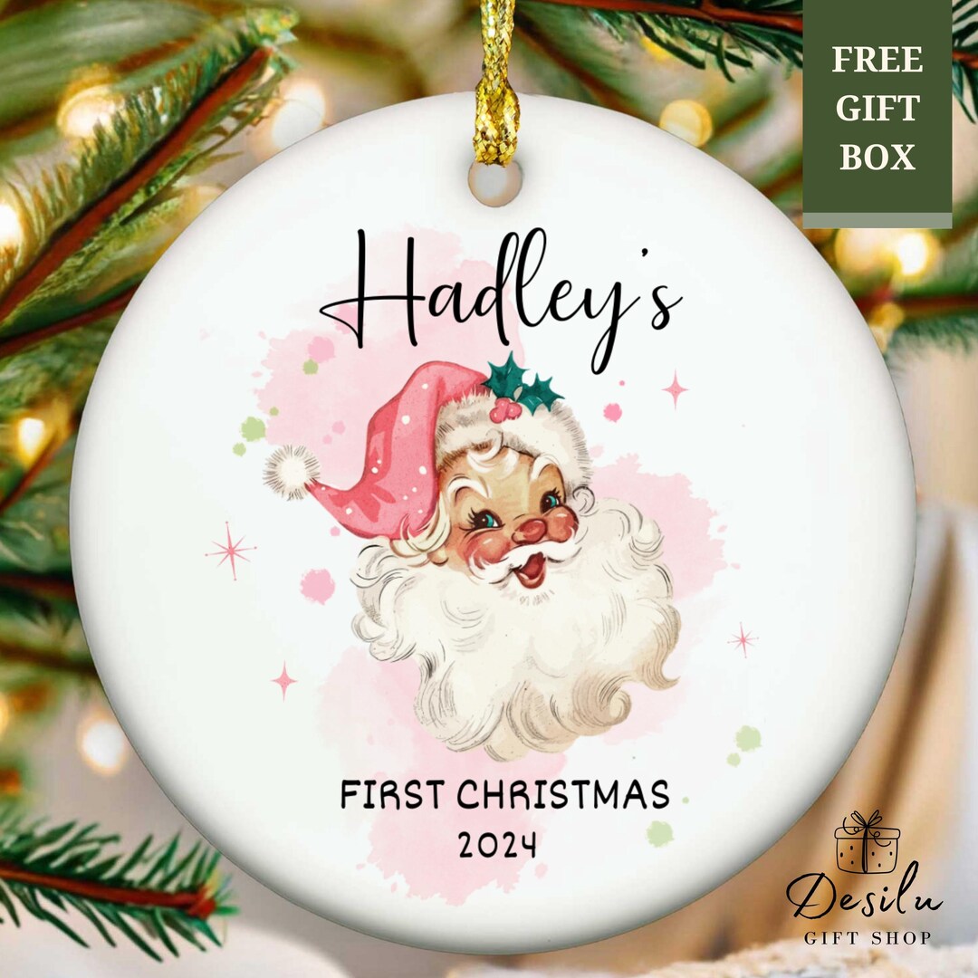 Baby's First Christmas Ornament Personalized Girl First Christmas ...