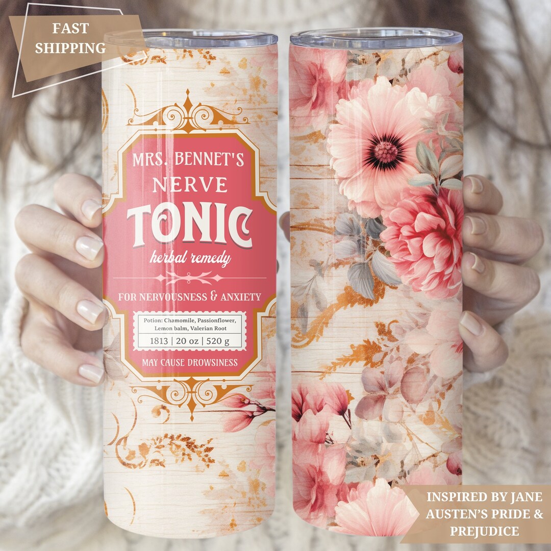 Pride and Prejudice Tumbler Personalized Jane Austen Gift, Mrs. Bennet ...