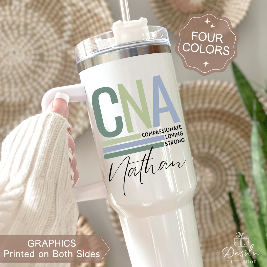 CNA Gift Personalized Certified Nursing Assistant 40oz Tumbler Cup CNA ...