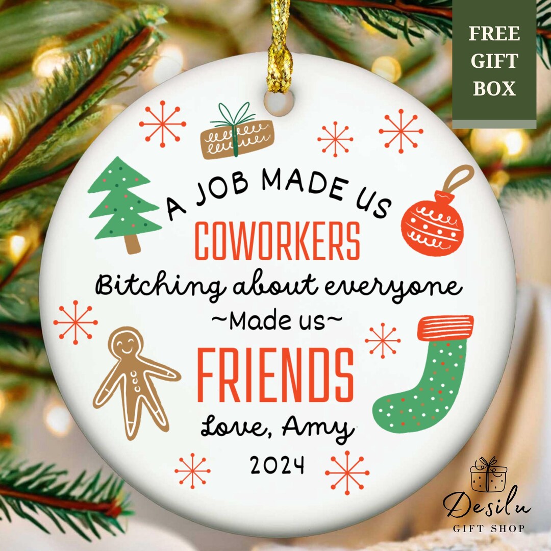 Coworker Ornament Funny Personalized Coworker Christmas Ornament ...