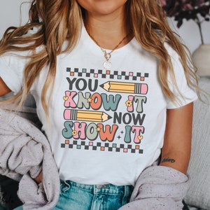 Retro Teacher State Testing Shirt Test Day Tshirt Teacher Crewneck ...