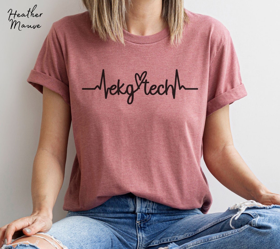 EKG Shirt EKG Tech Gift Cardiology Shirt Cardiac Nurse Shirt ...