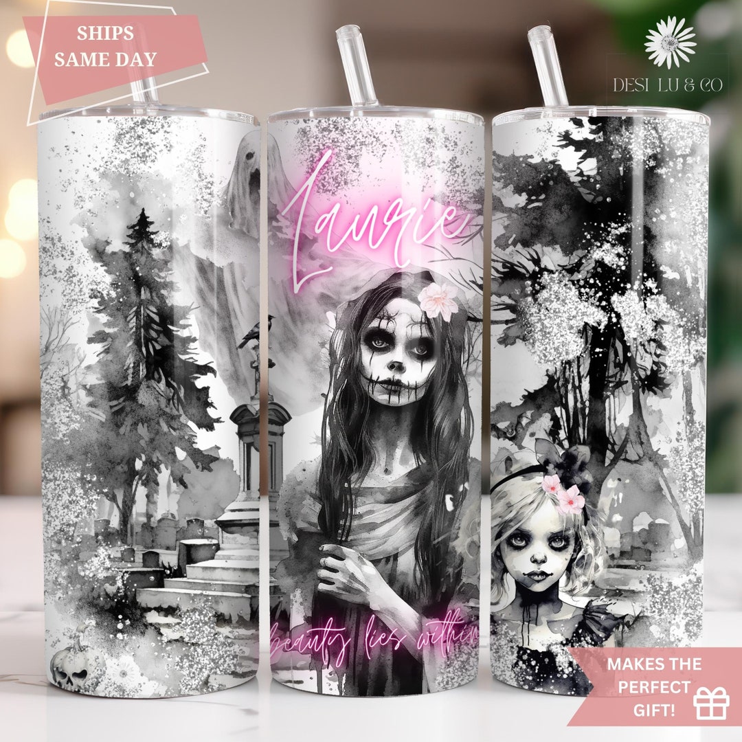 Pastel Goth Tumbler With Straw, Personalized Gothic Gift, Gothic Sugar ...
