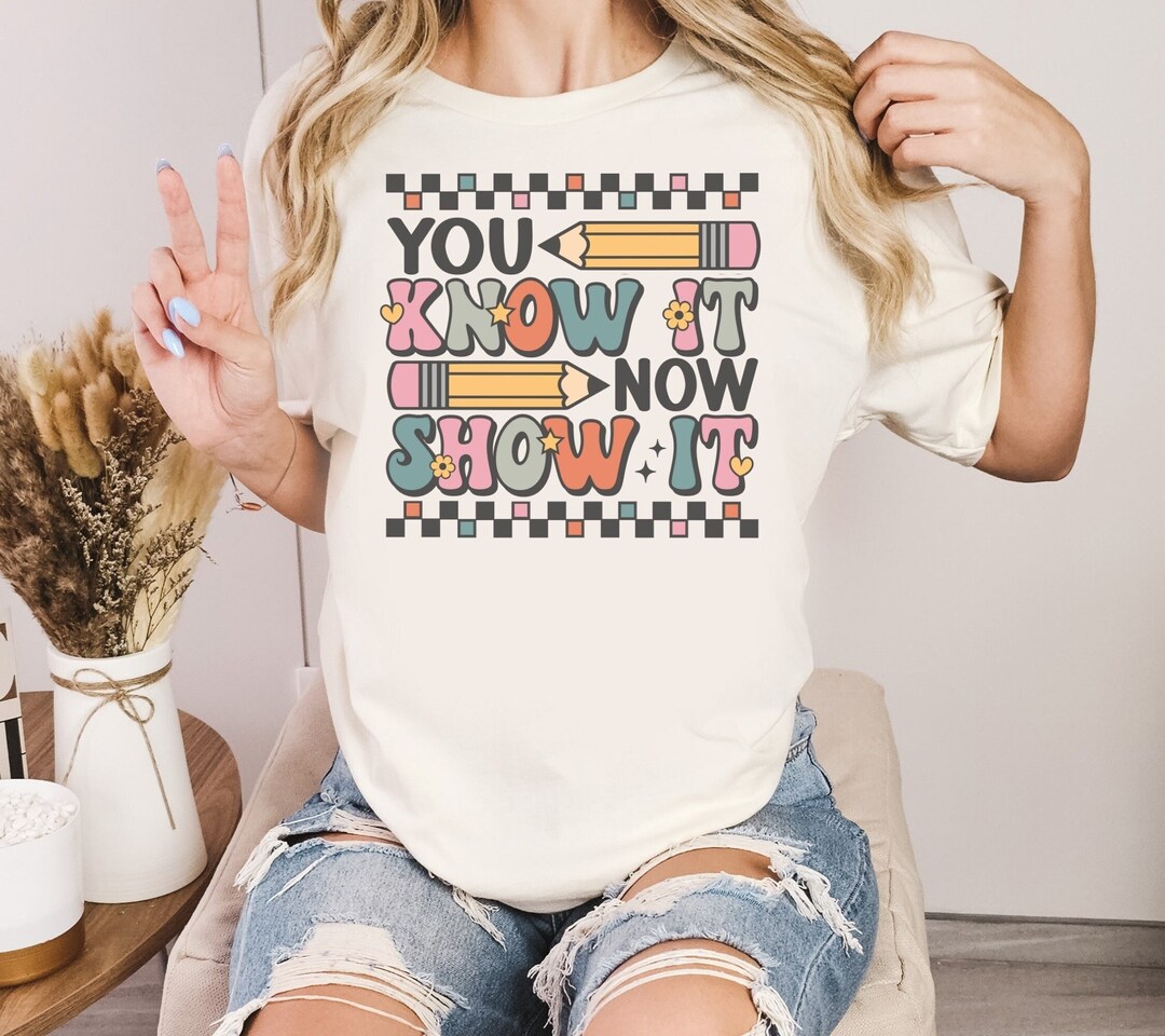 Retro Teacher State Testing Shirt Test Day Tshirt Teacher Crewneck ...