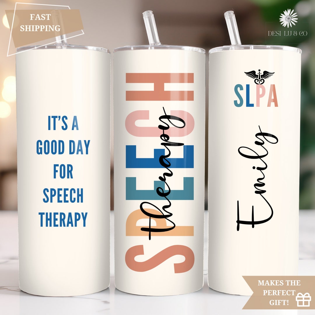 SLPA Tumbler Personalized Gift for Speech Therapy Assistant, Custom ...