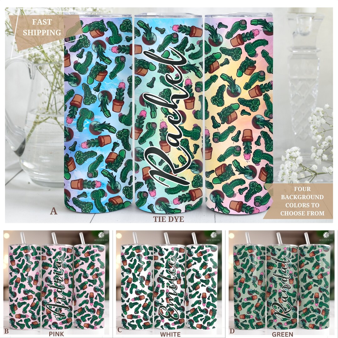 Funny Cactus Tumbler Personalized Inappropriate Gift for Adults, Tie ...