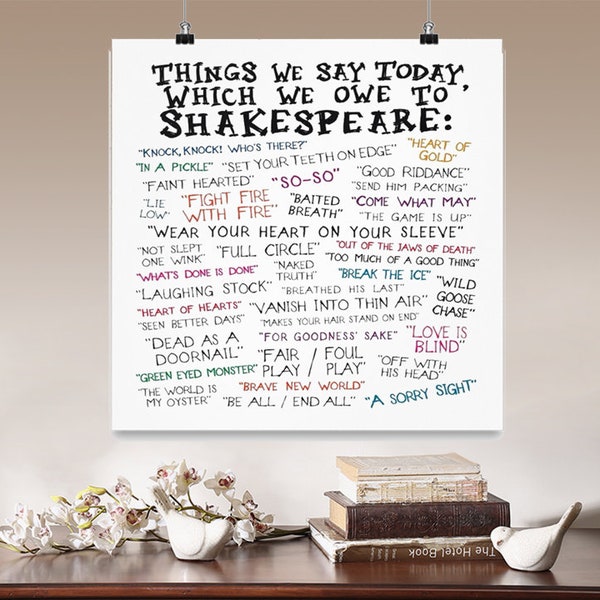 Shakespeare Poster - Etsy