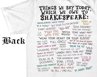 Shakespeare T Shirt | Etsy