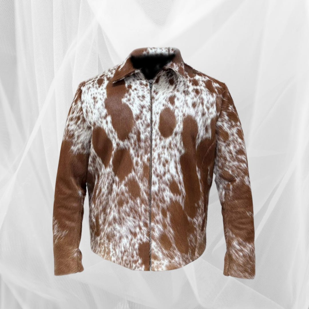Handmade Hair on Hide Leather Jacket – Western Cowboy Style - Etsy