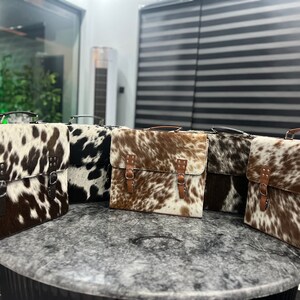 Cowhide Laptop Briefcase Hand Bag Travel Documents Bags Cowhide Hand ...