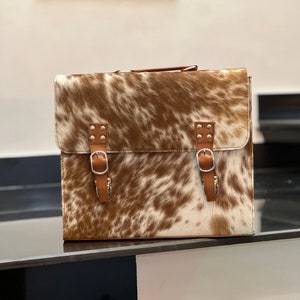 Cowhide Laptop Briefcase Hand Bag Travel Documents Bags Cowhide Hand ...