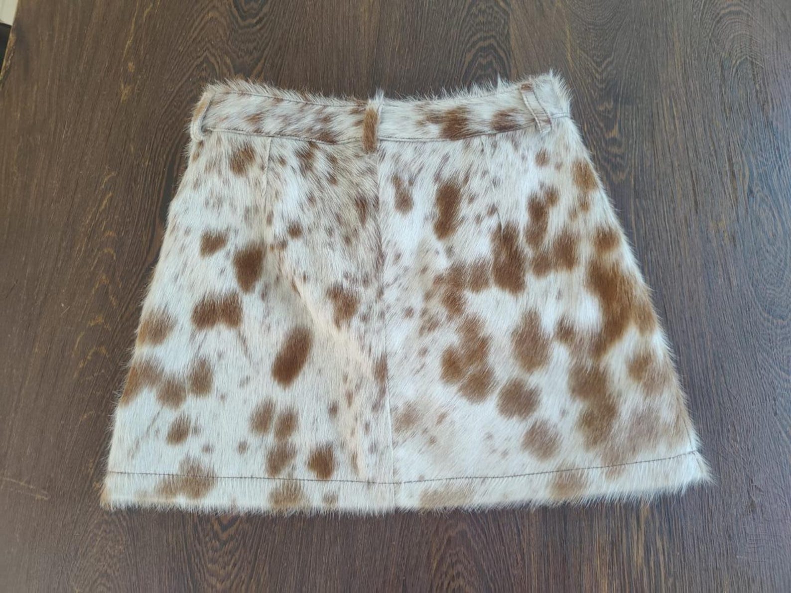 Handmade Cowhide Leather Skirt – Real Hair-on Mini Skirt – Western ...