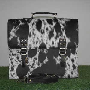 Cowhide Hair on Laptop Bag Unique and Practical for Work or - Etsy