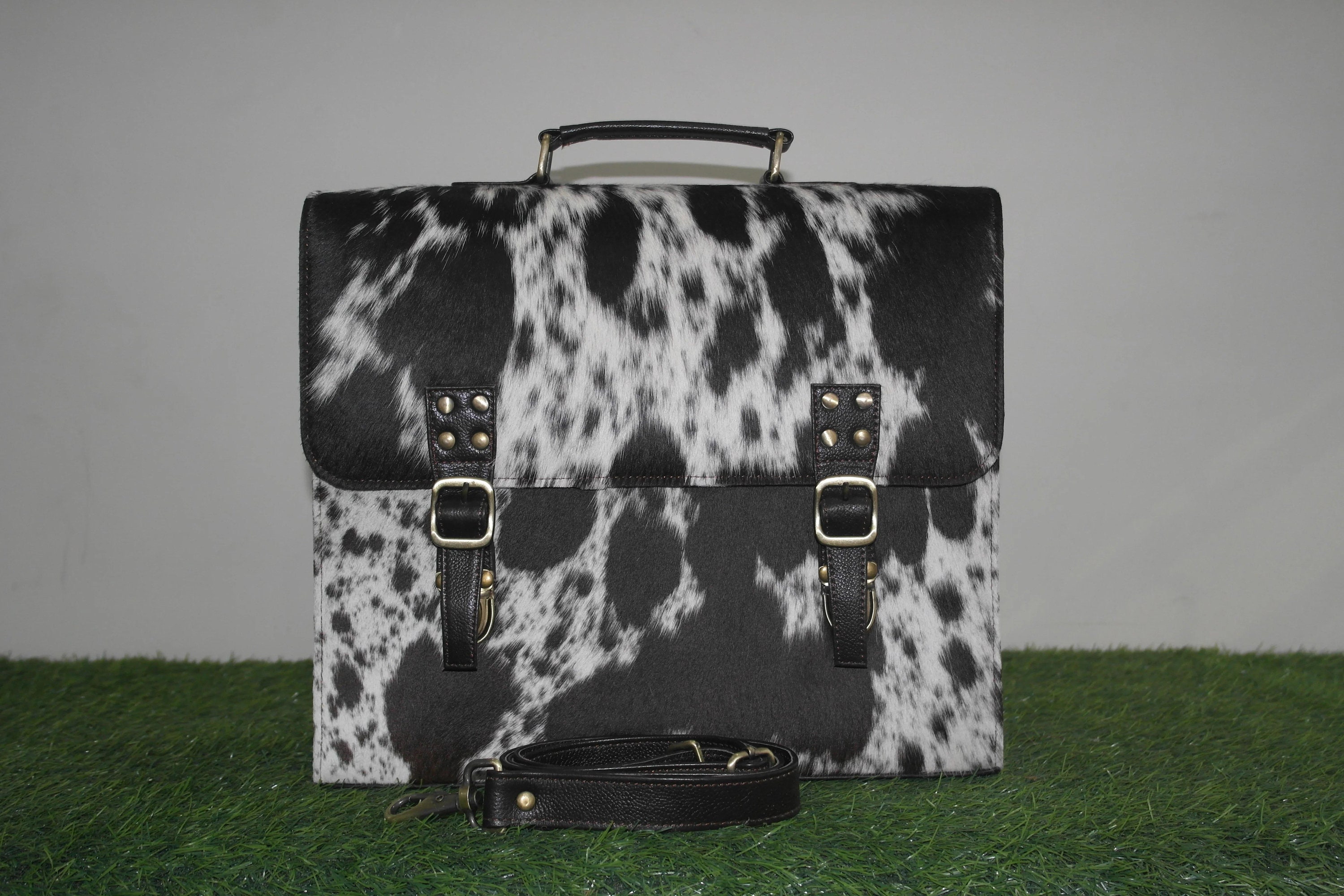 Cowhide Hair on Laptop Bag Unique and Practical for Work or - Etsy