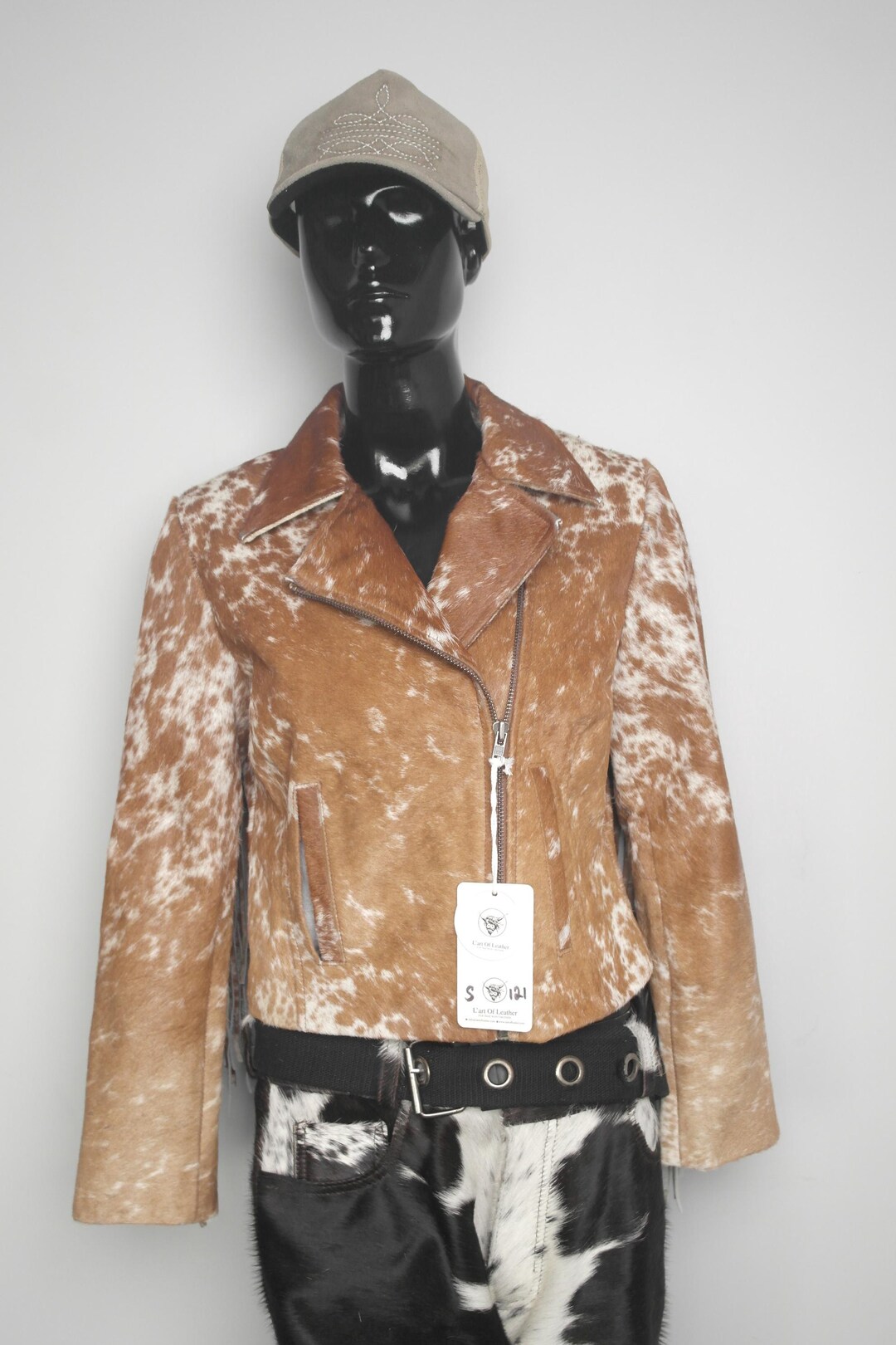 Fringed Style Cowhide Hair-on-hide Cowgirl Jacket Western Style Cow ...