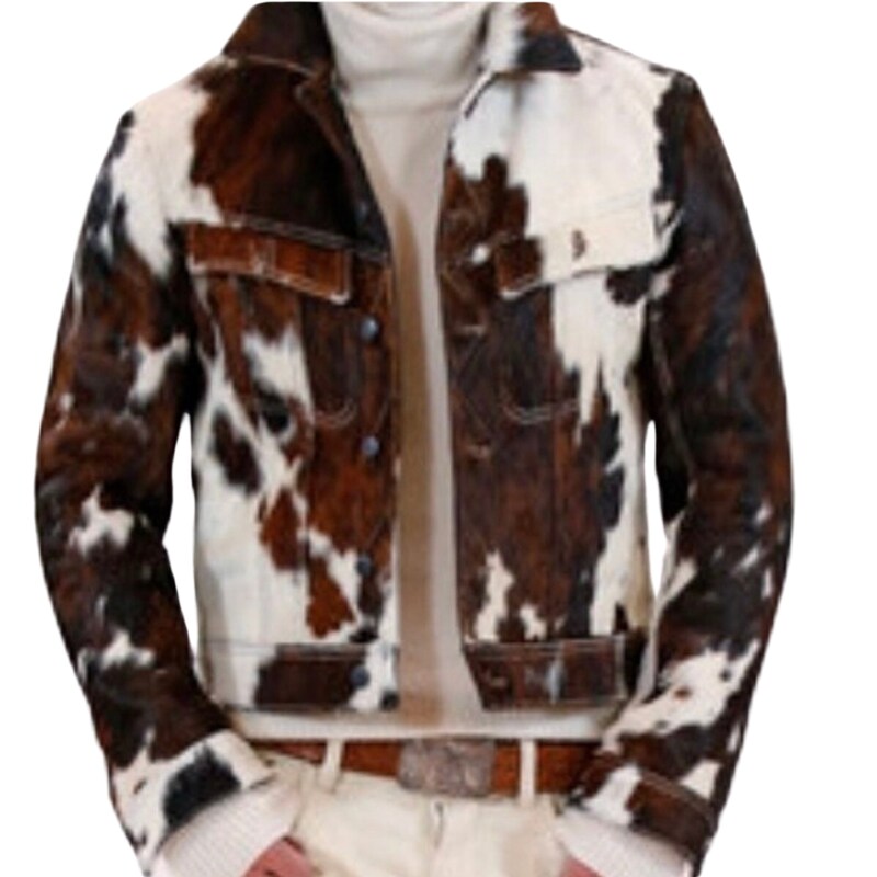 Men Cow Jacket - Etsy