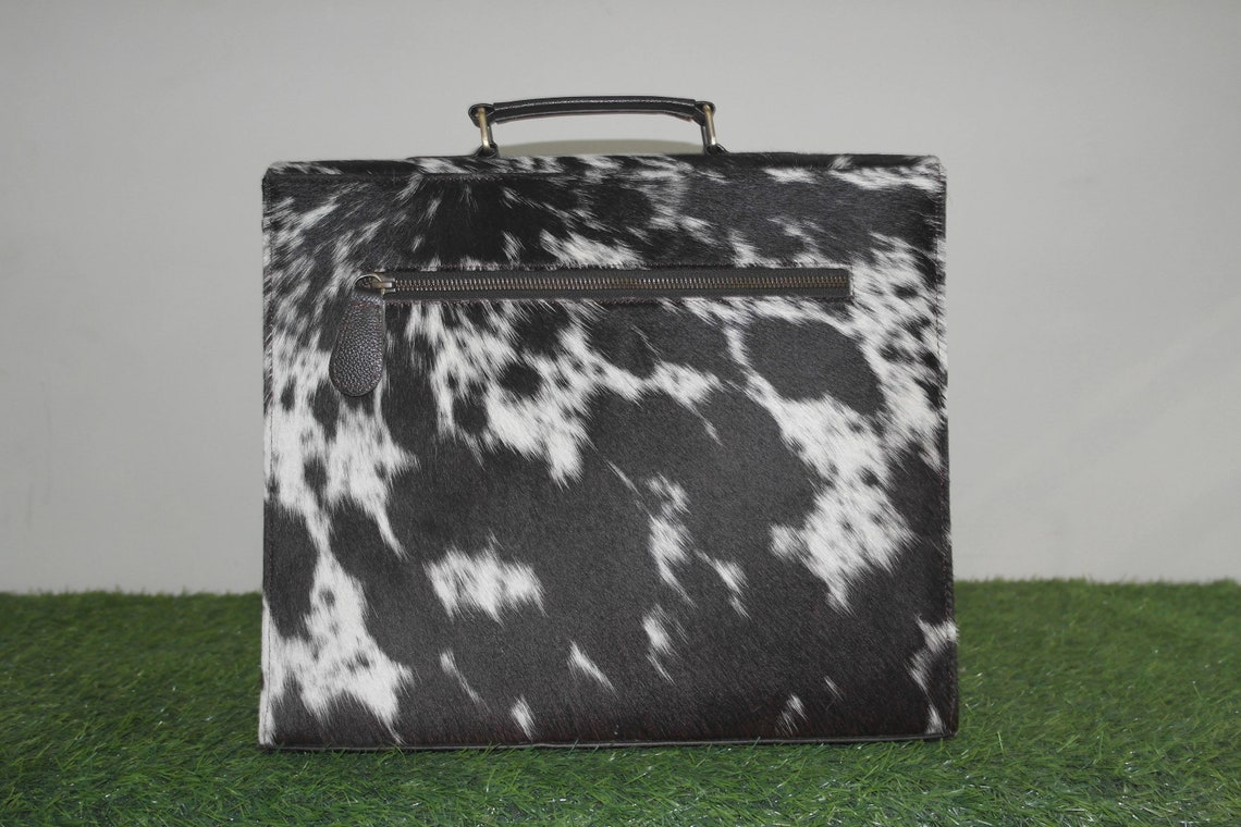 Cowhide Hair on Laptop Bag Unique and Practical for Work or - Etsy