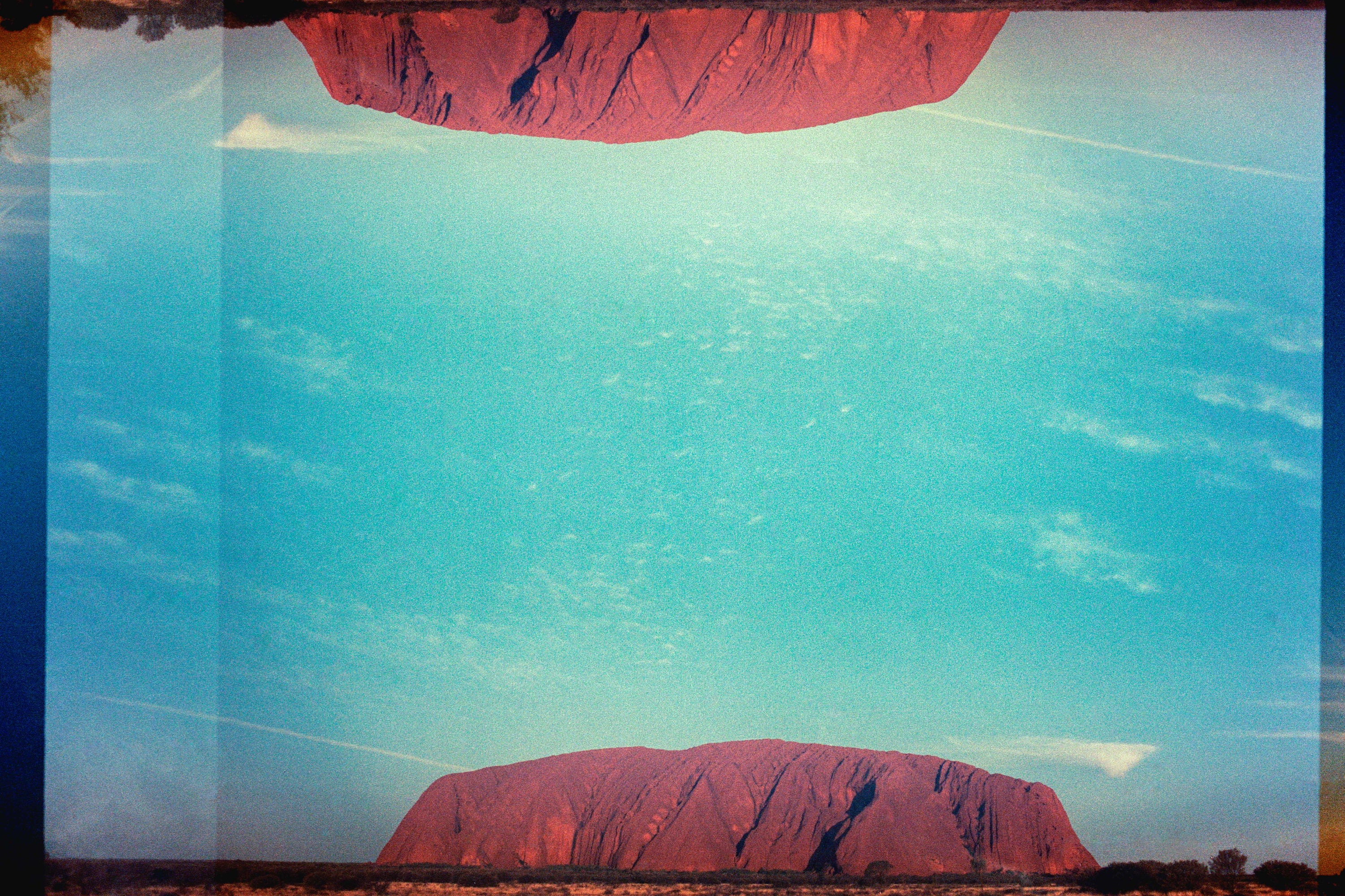Down Under, Uluru, Ayers Rock, Australia. Double Exposure, 35mm ...