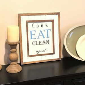 Kitchen Decor Instant Download,cook Eat Clean Repeat, Kitchen Design ...