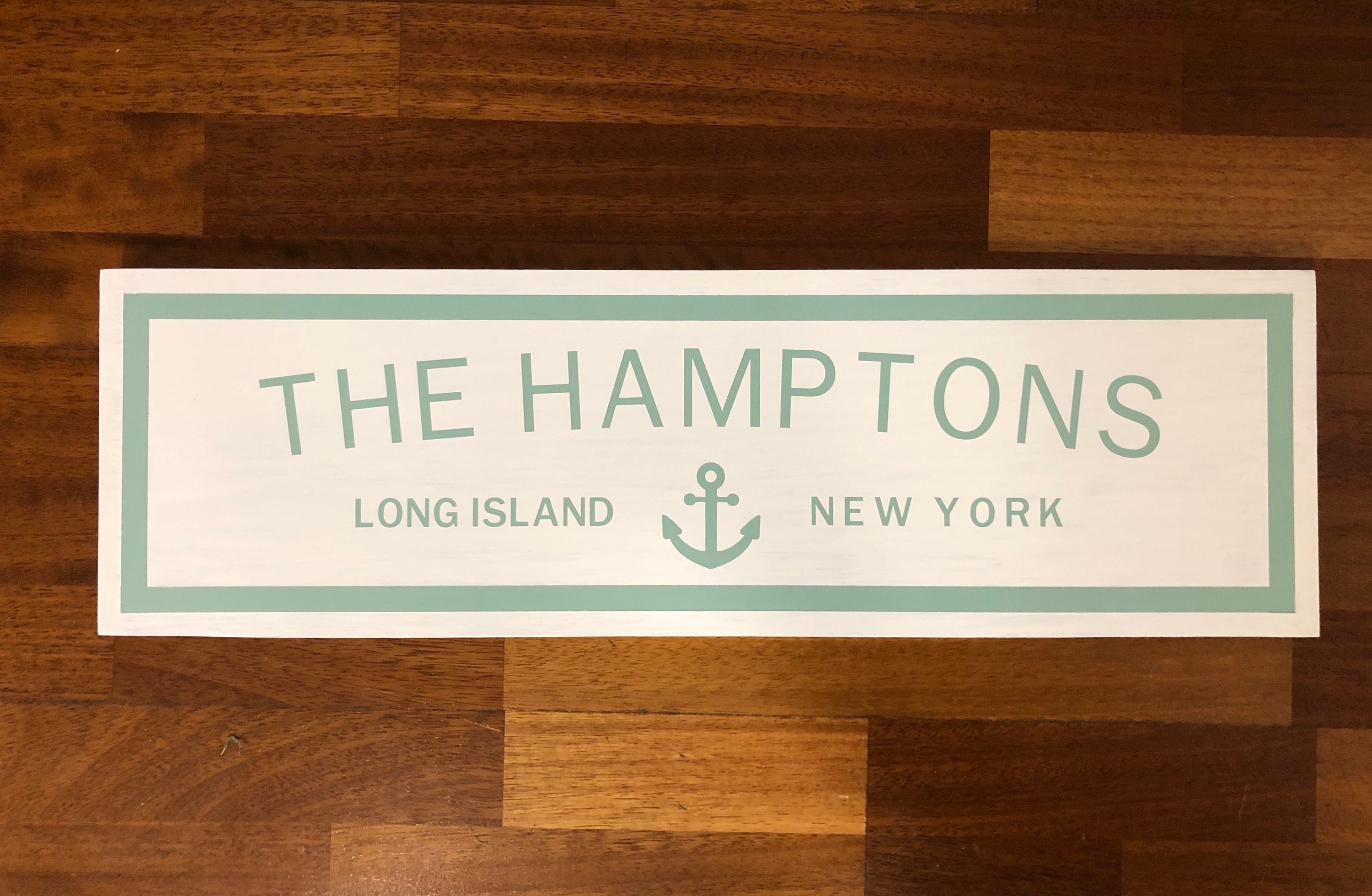 Hamptons Sign, Long Island New York, Rustic Beach Decor - Etsy