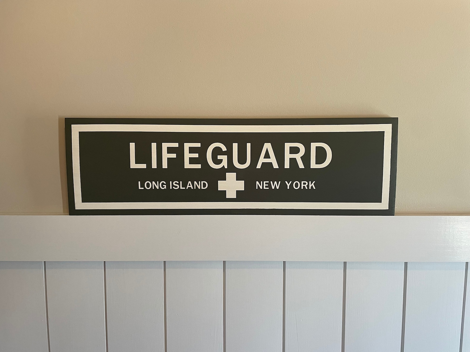 Lifeguard Sign, Long Island New York, Rustic Beach Decor - Etsy
