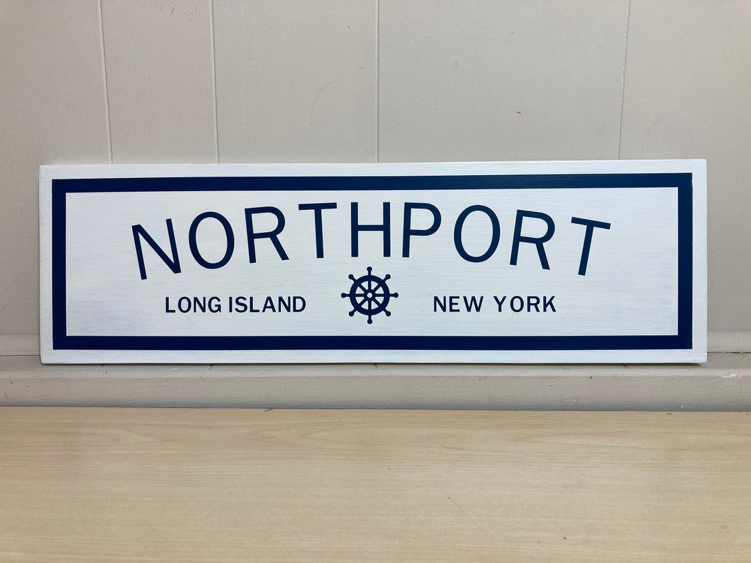 Northport Wood Sign, Long Island, New York, Rustic Beach Decor - Etsy