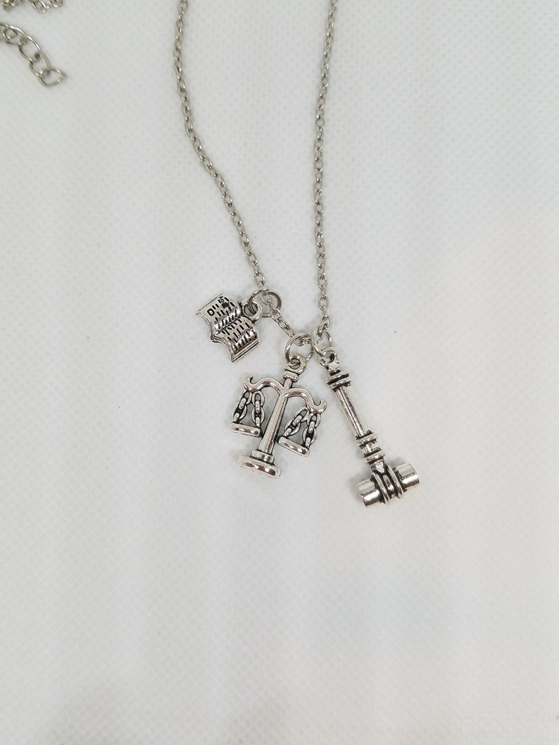 Lawyer Theme Necklace Order in the Court Judge Necklace Lawyer - Etsy