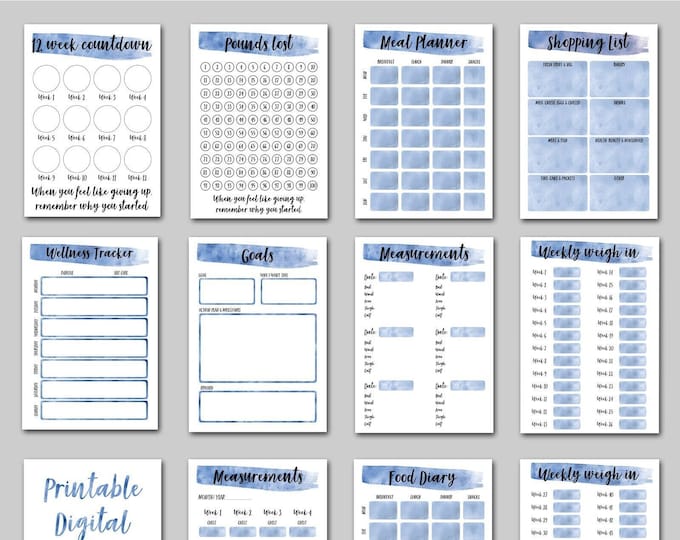 Printable 30 Day Fitness Challenge Chart. Digital 30 Day Habit - Etsy ...