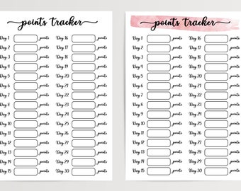 Ww Daily Points Tracker - Etsy