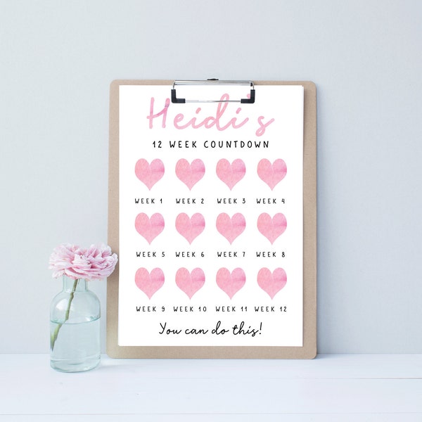 12 Week Countdown - Etsy UK