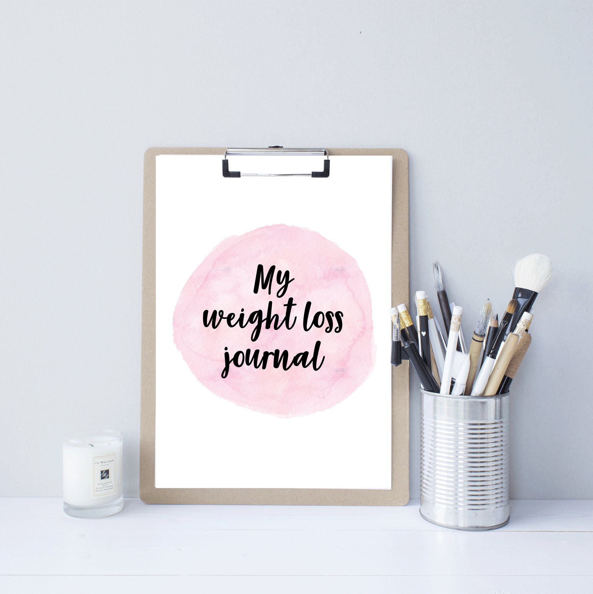 Printable Weight Loss Tracker Journal. Digital Weight Loss | Etsy