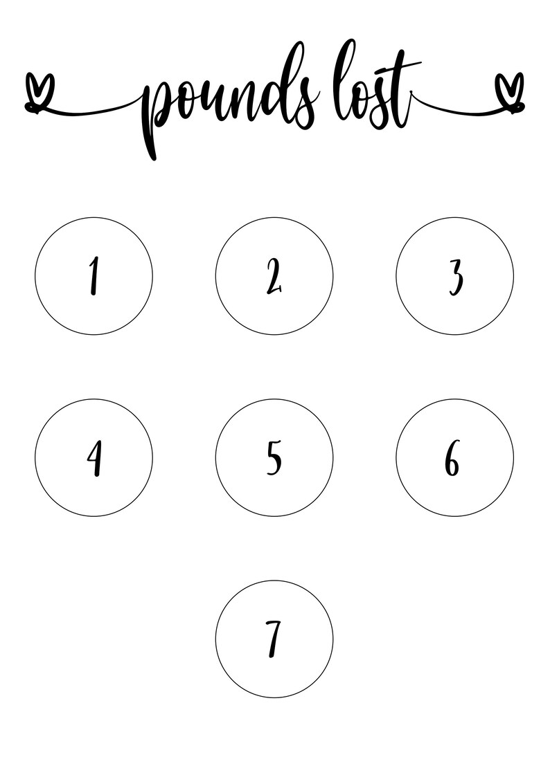 7 Pounds Lost Weight Loss Tracker. Half Stone Digital Weight Loss ...